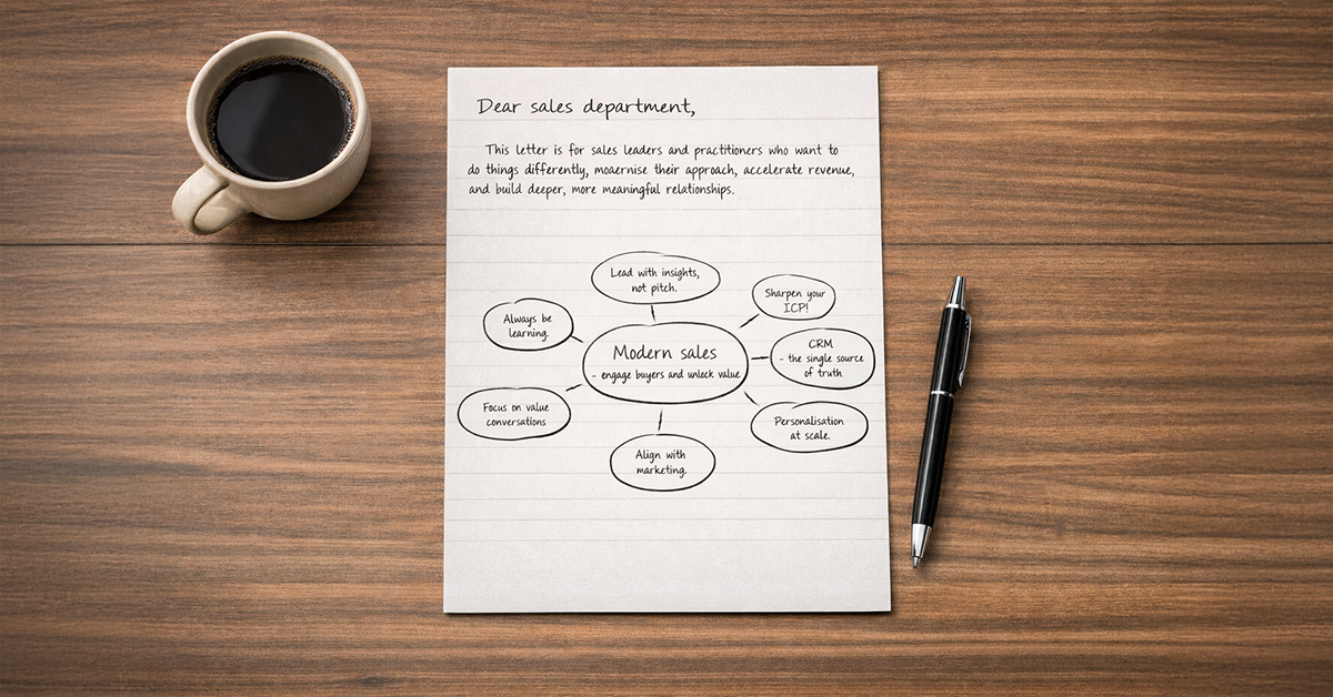 A letter to your sales department